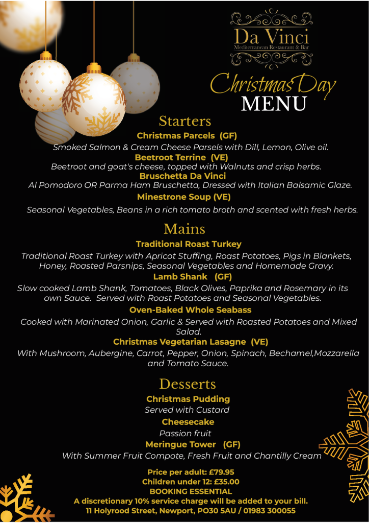 Christmas - Da Vinci Restaurant & Bar